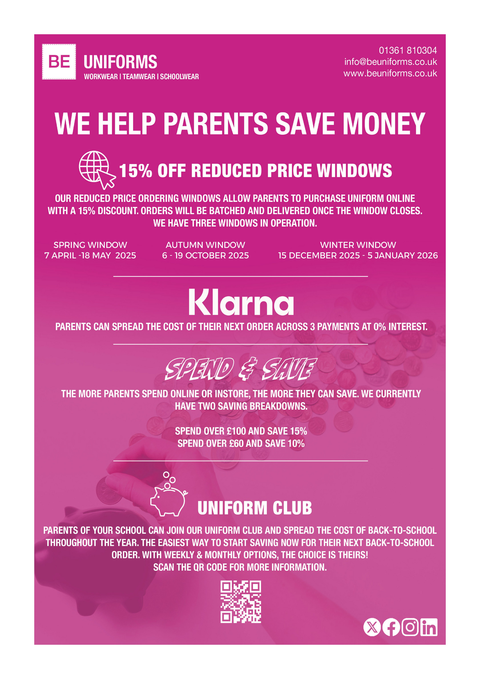 Ways to Save – BE Uniforms – Trinity School